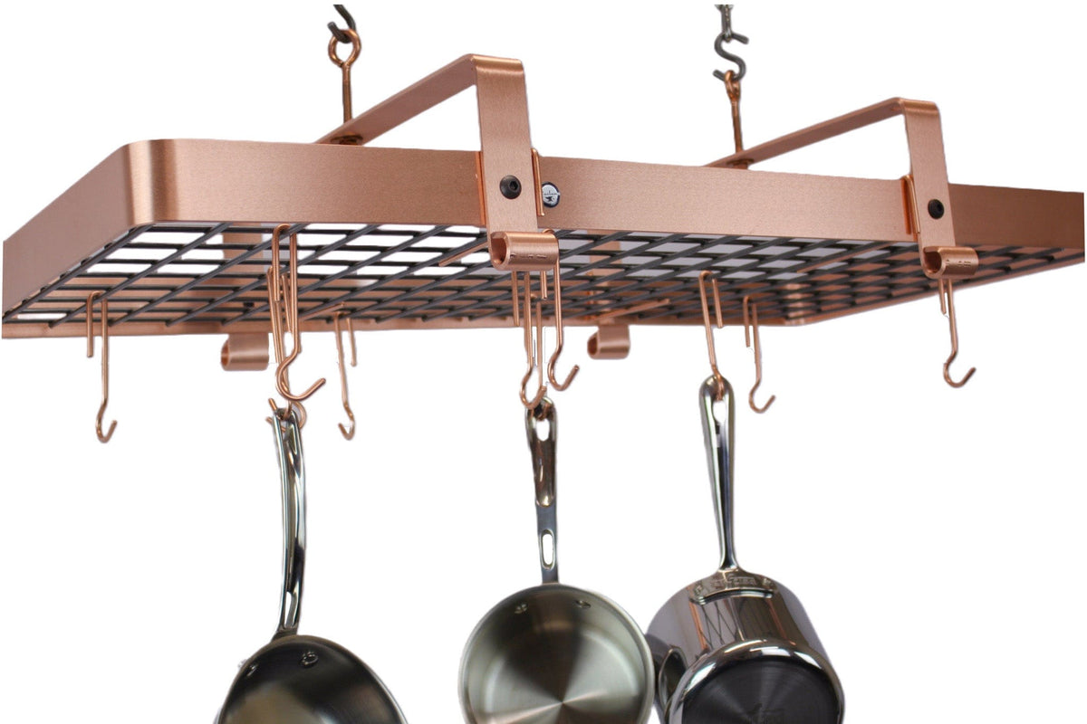 Enclume 37" Low Ceiling Rectangle Pot Rack with 18 Hooks - Enclume ...