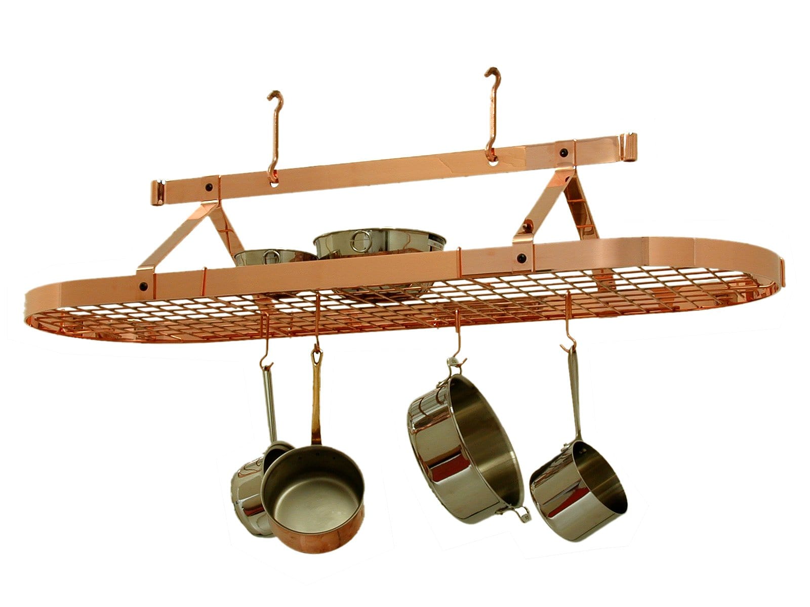 Enclume Oval Ceiling Pot Rack with Hooks - Enclume Design Products