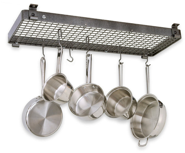 Enclume Handcrafted 36" Flush Mounted Ceiling Rack with 12 Hooks ...